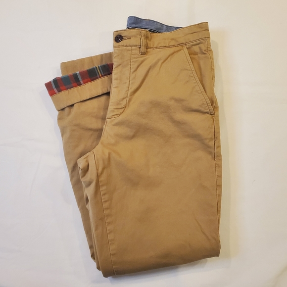 Ll Bean Pants Llbean Mens Size 3x29 Flannel Lined Lakewash Stretch Khakis Standard Fit